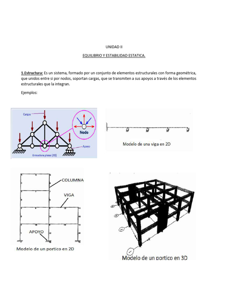 Equlibrio y Estabilidad Estatica de Las Estructuras | PDF | Braguero ...