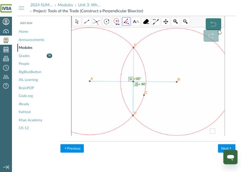 Project Tools of The Trade (Construct A Perpendicular Bisector) | PDF