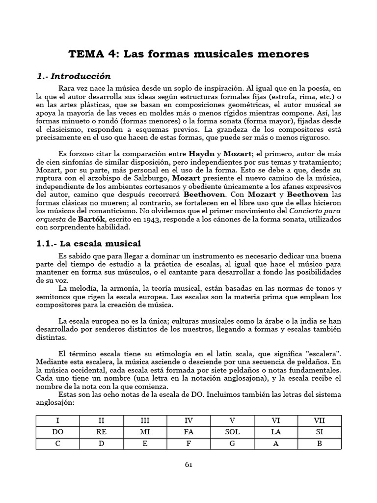 Uni4 Las Formas Menores | PDF | Modo (música) | Escala (música)