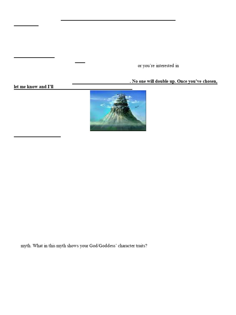 God, Goddess, Demi Project | PDF | Twelve Olympians | Greek Mythology