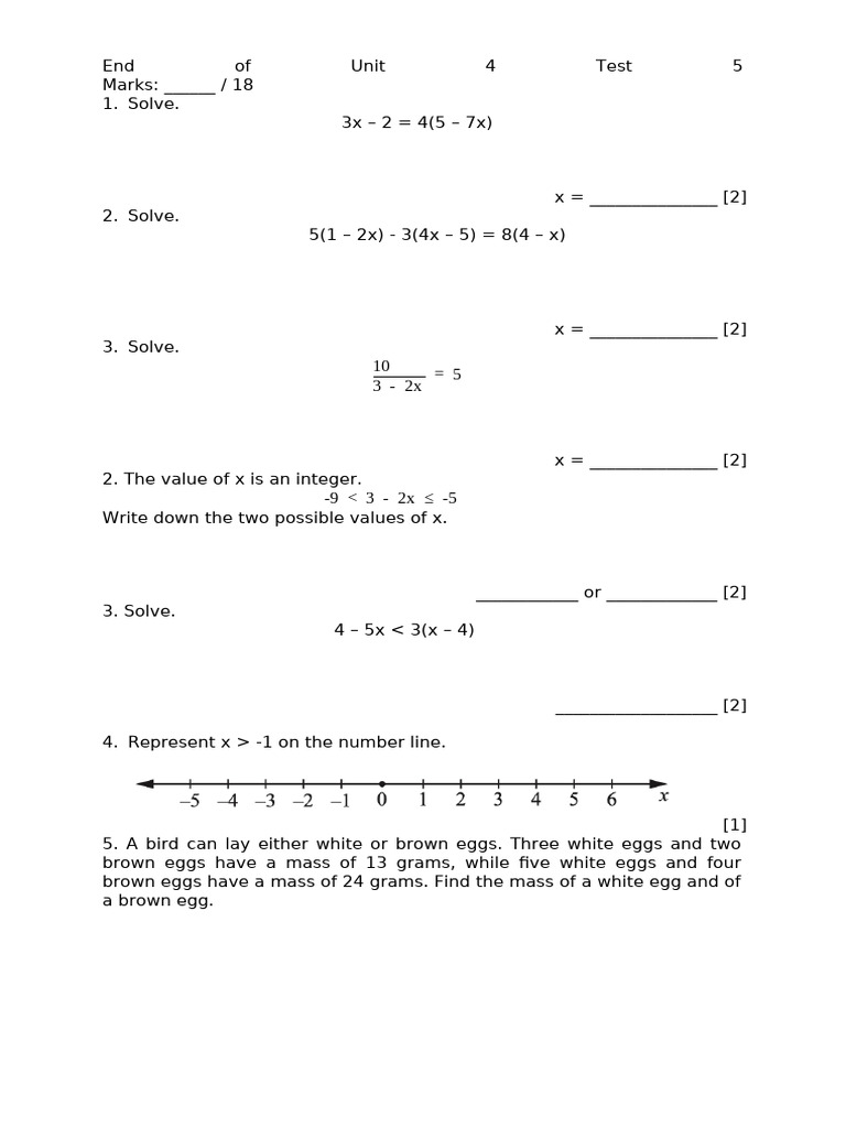 Unit 4 End of Unit Test 6 | PDF