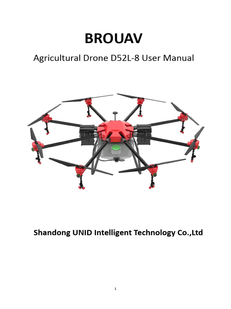 Agricultural Drone D52L-8User Manual | PDF | Battery Charger | Lithium ...