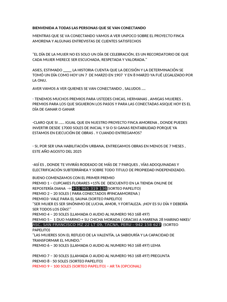 PAUTA DIA MUJER | PDF