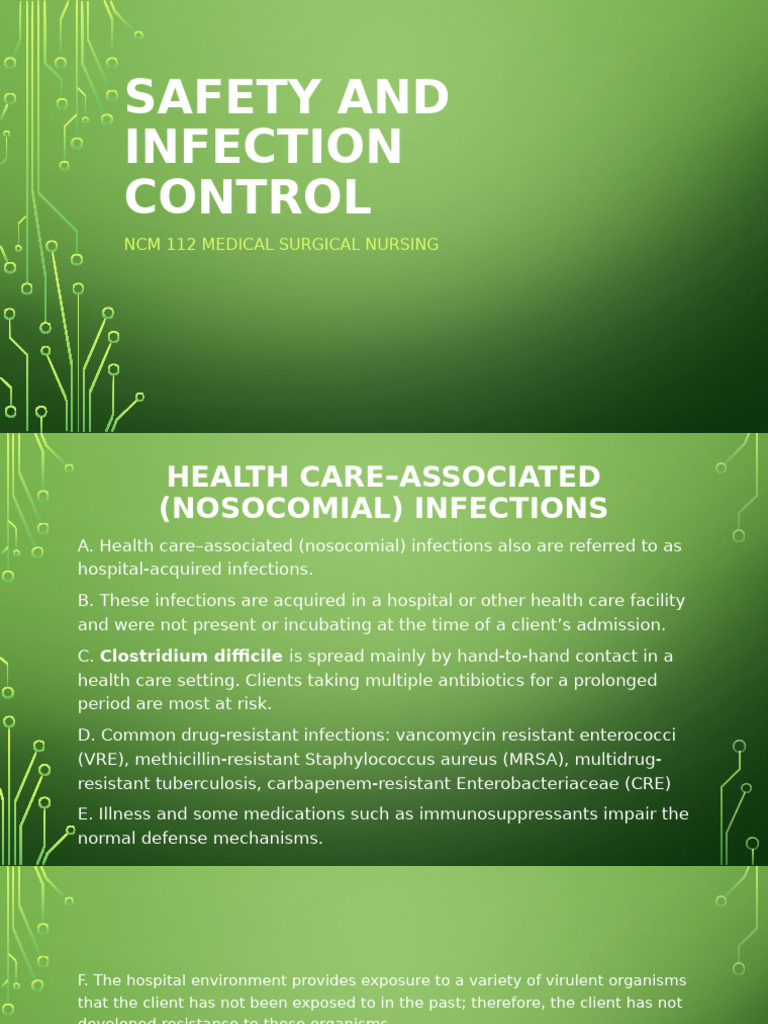 Safety and Infection Control | PDF | Hospital Acquired Infection ...