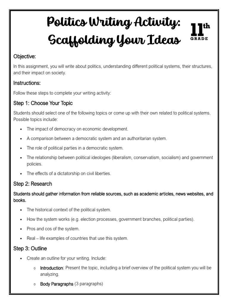 Politics Writing Project 11th Junior | PDF | Democracy | Political ...