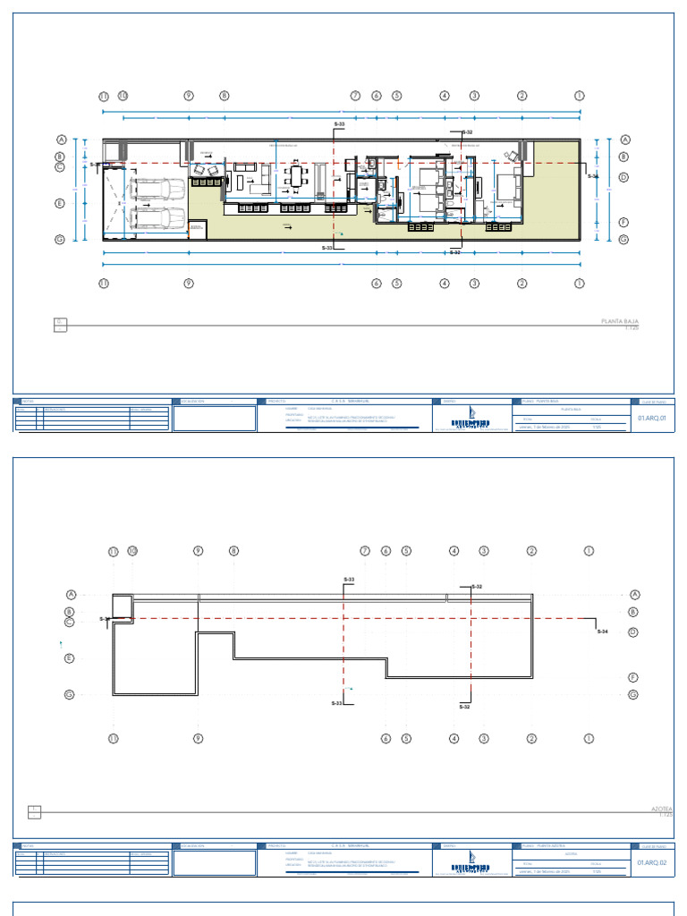 01.arq.01 Casa Mahahual Arquiteconicos Doble Carta | PDF