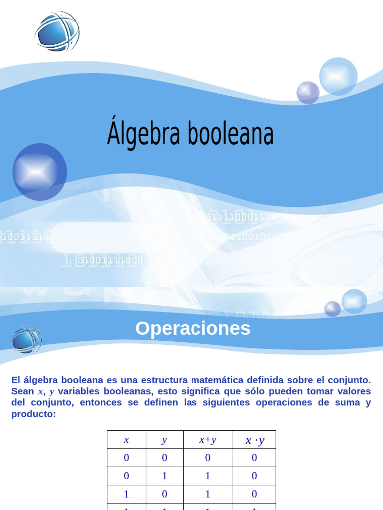 Algebra Booleana | PDF
