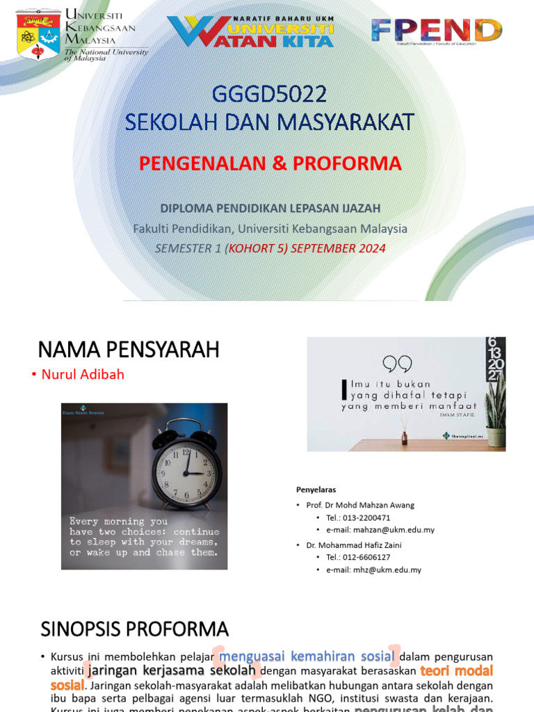 1 PENGENALAN, PROFORMA DAN PEMARKAHAN SEPT 2024 | PDF