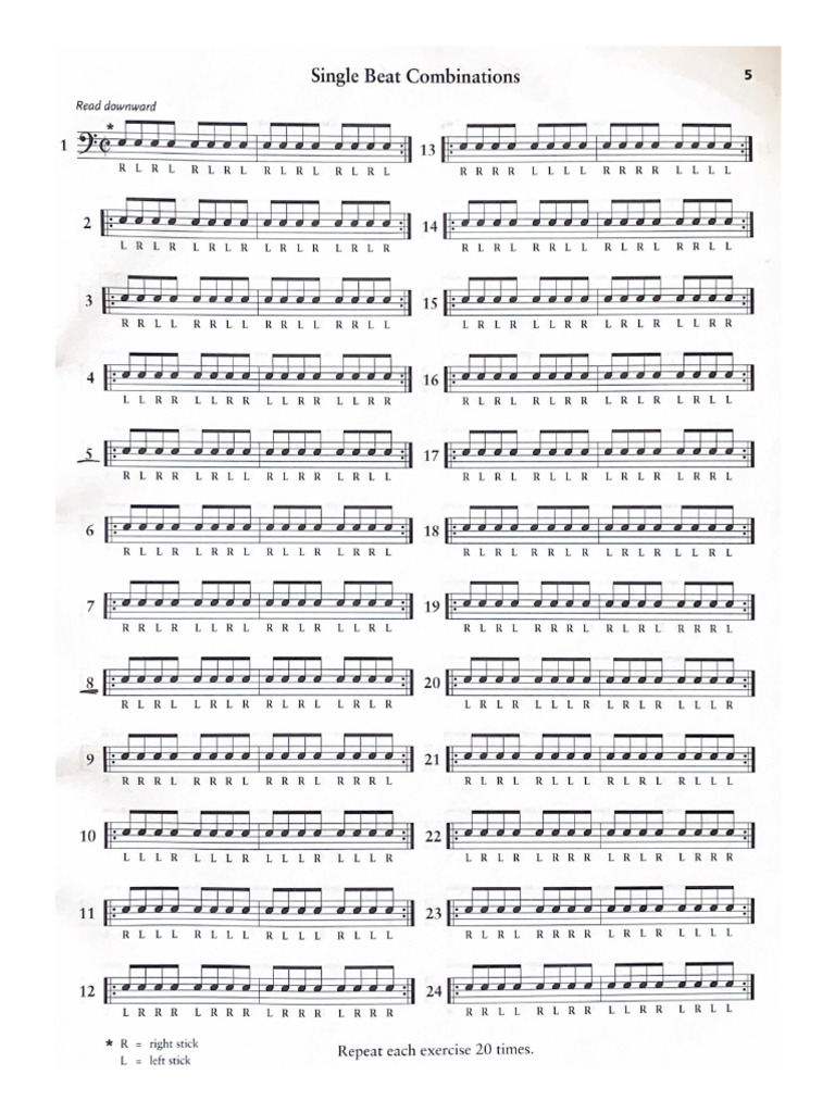 Single Beat Combinations | PDF