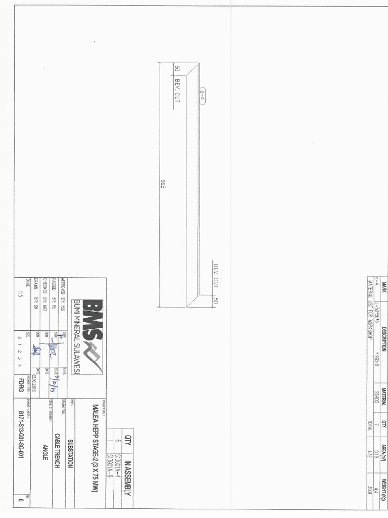 FDRG B171-S13-G01-SG-001 0 - Substation, Cable Trench, Angle | PDF