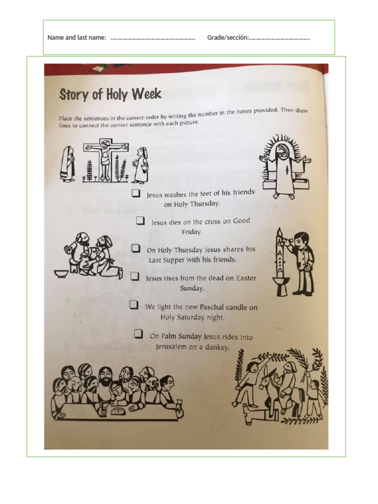 Activity for Holy Week (1) | PDF