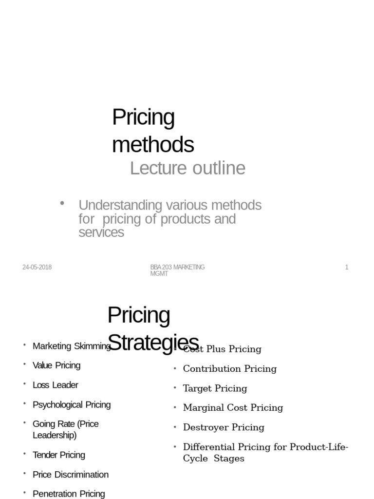 Pricing Strategies | PDF | Pricing | Marketing