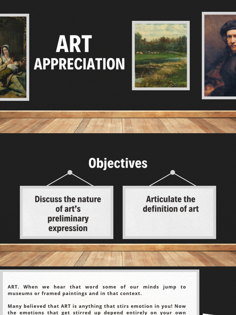 Art Appreciation Lesson 1 1 | PDF | Aesthetics | Representation (Arts)