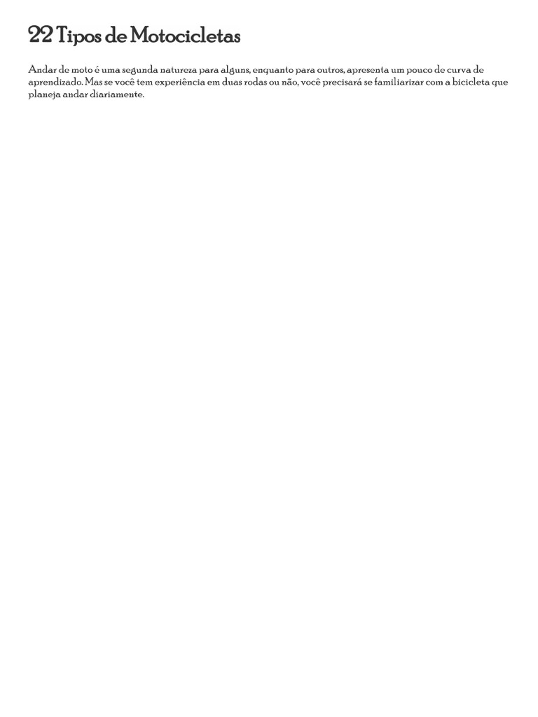 Moto Types | PDF