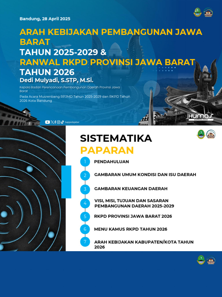 Materi Bappeda Provinsi Jabar | PDF