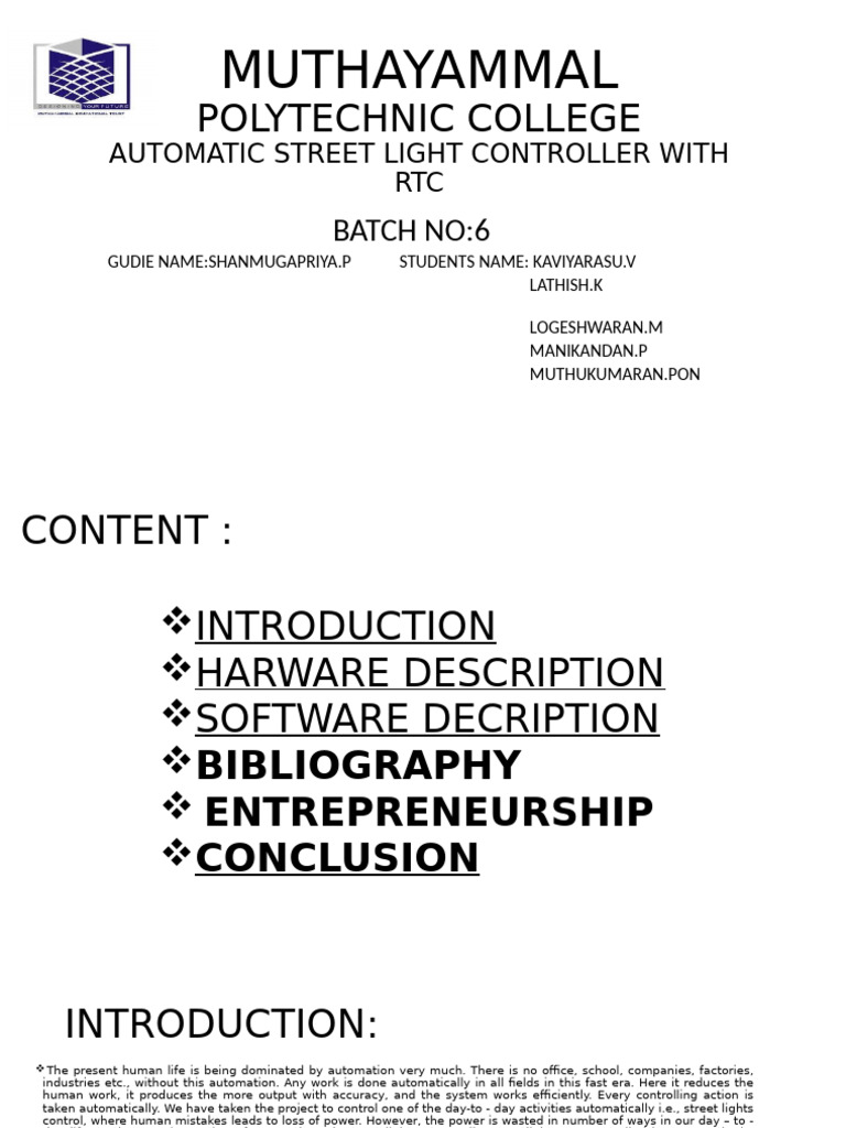 Automatic Street Light Controller With RTC | PDF | Microcontroller ...