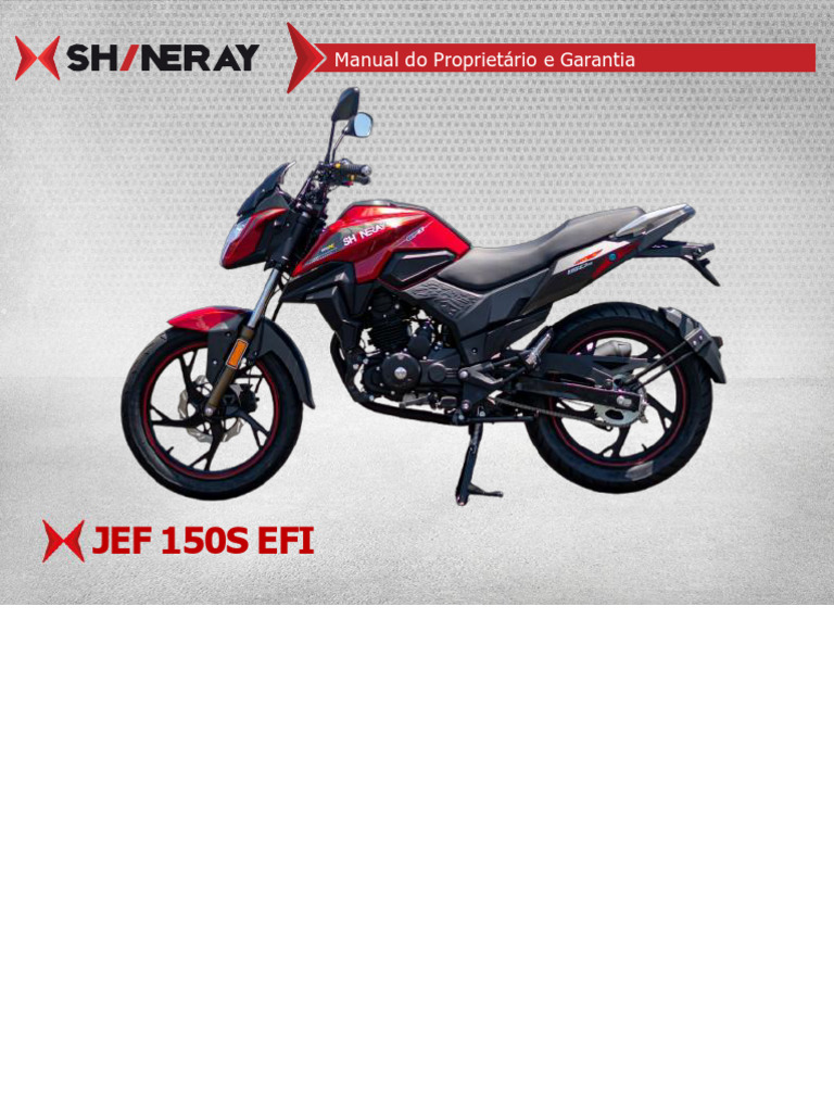 2025 Manual de Proprietario Jef 150 S Efi Rev001 | PDF | Freio ...