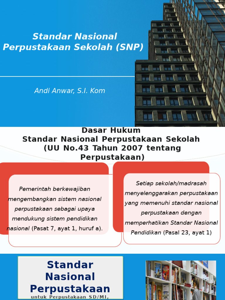 Standar Nasional Perpustakaan (SNP) | PDF