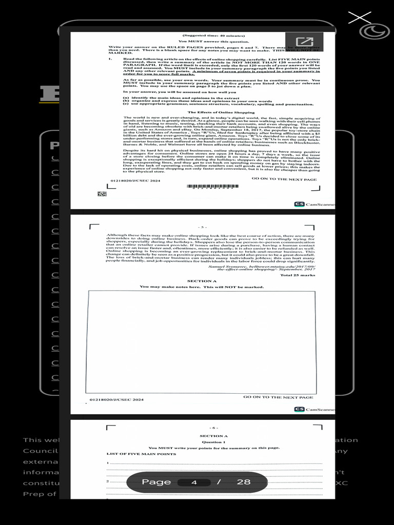 CXC English A Past Papers Collection | PDF