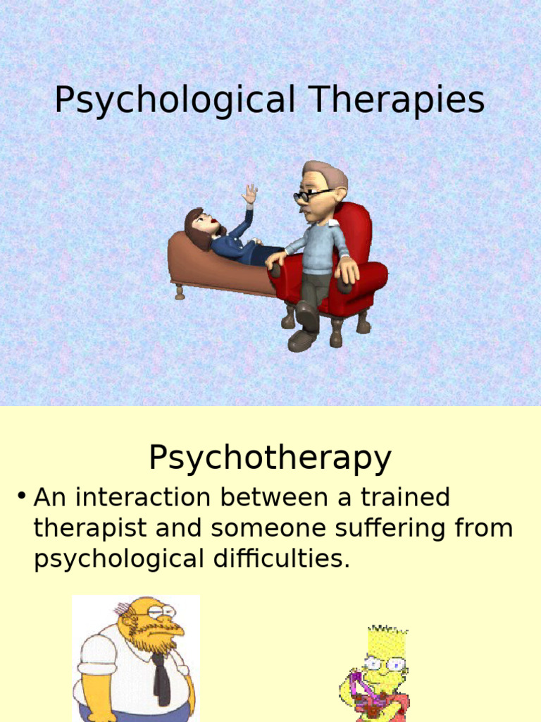 Psychological Therapies | PDF | Psychotherapy | Psychoanalysis