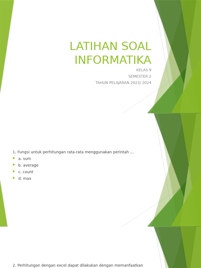 Latihan Soal Kls 9 | PDF