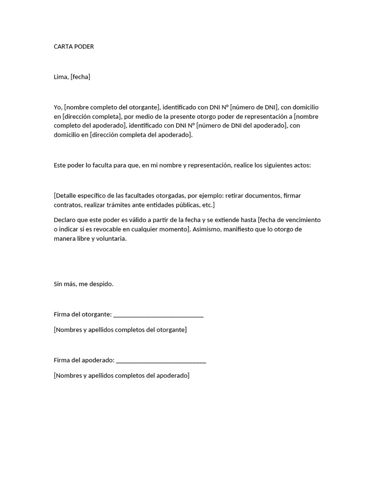 Carta Poder | PDF