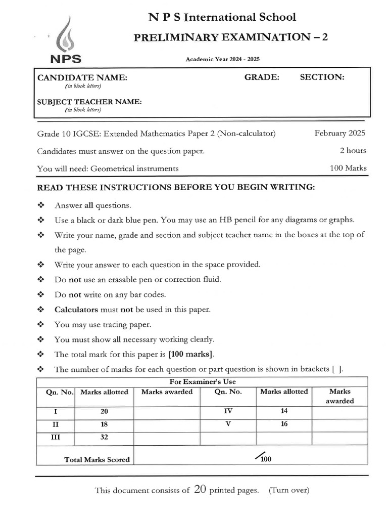 Practice Paper 2 | PDF