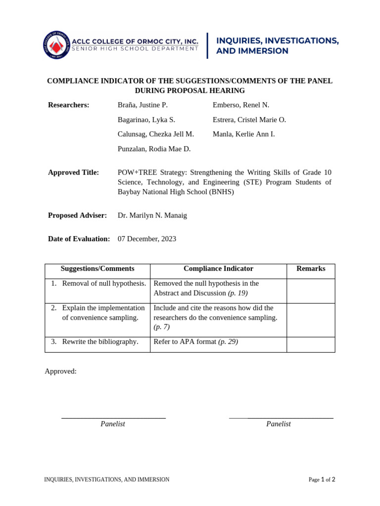 COMPLIANCE INDICATOR (3) | PDF