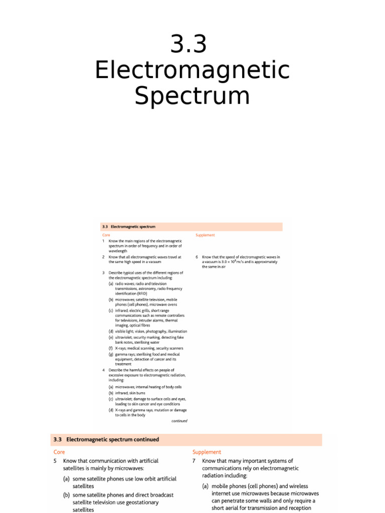31-Electromagnetic Spectrum | PDF | Electromagnetic Spectrum ...