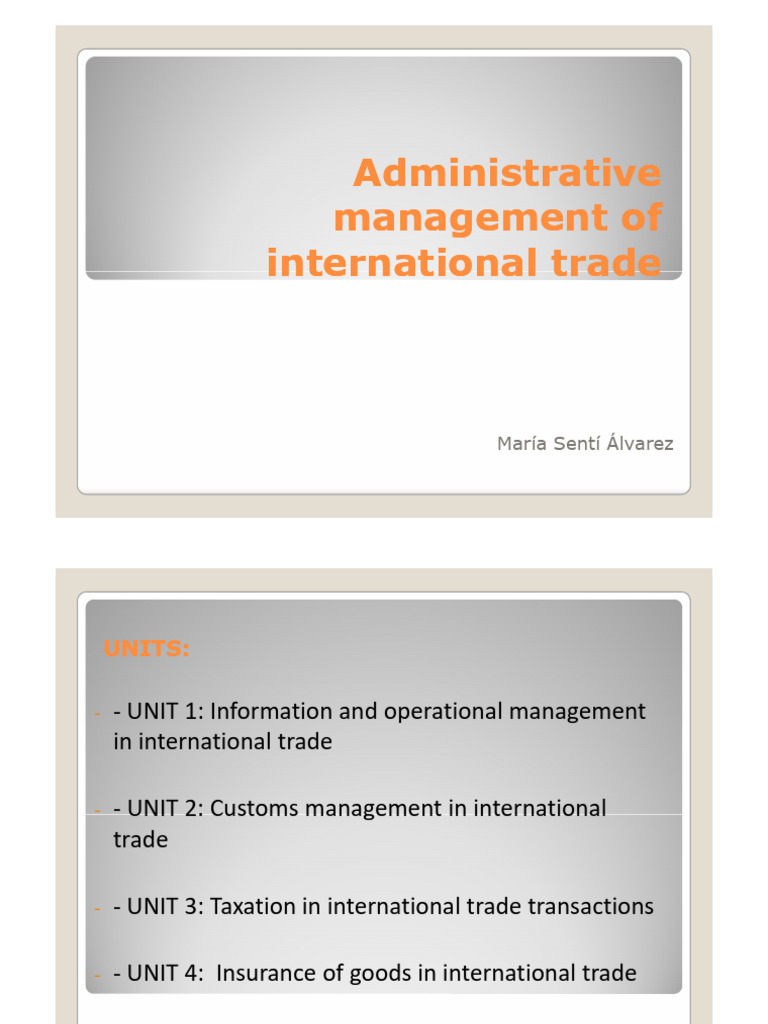 International Trade Management Guide | PDF