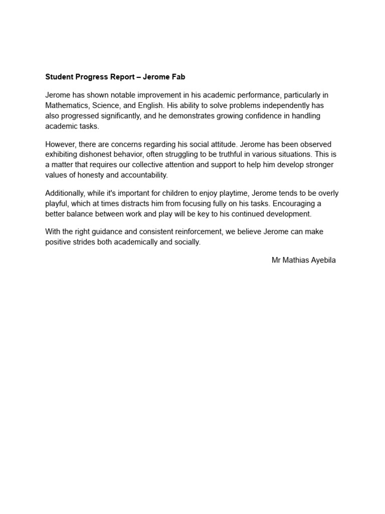 Student Report | PDF