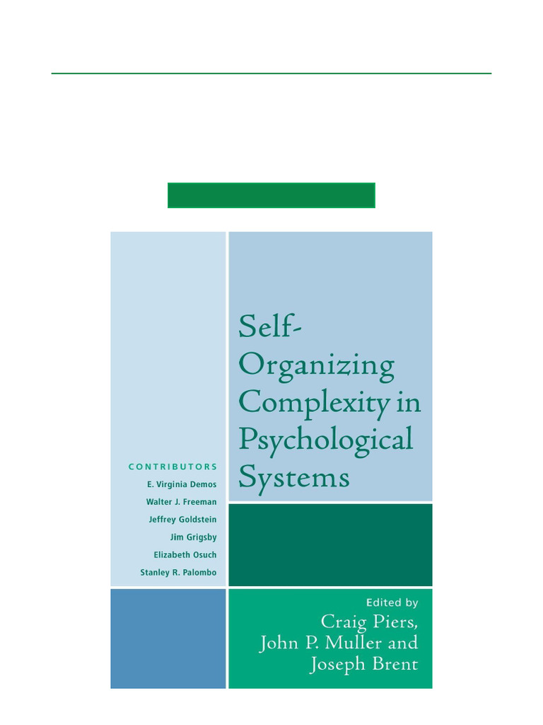 Self Organizing Complexity in Psychological Systems Full Text Download ...