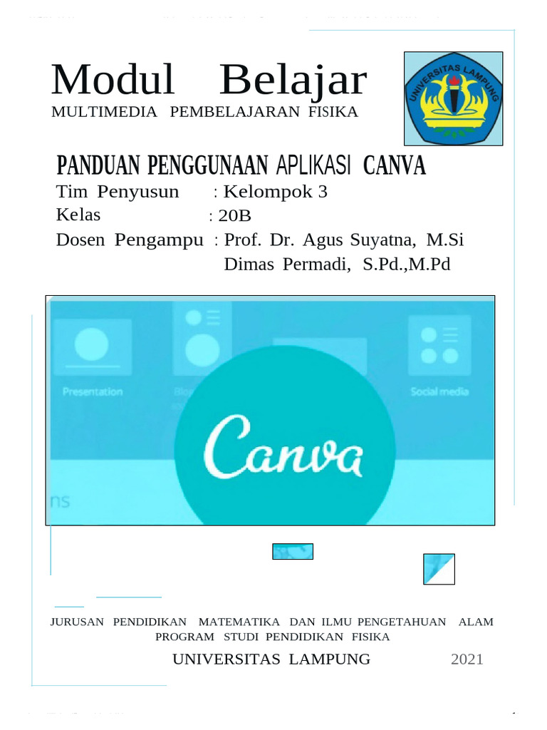 Kelompok 3 - Modul Panduan Penggunaan Canva | PDF