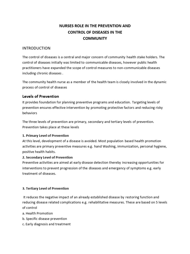 Nurses Role in Prevention and Control LECT 6 - 111257 | PDF | Infection ...