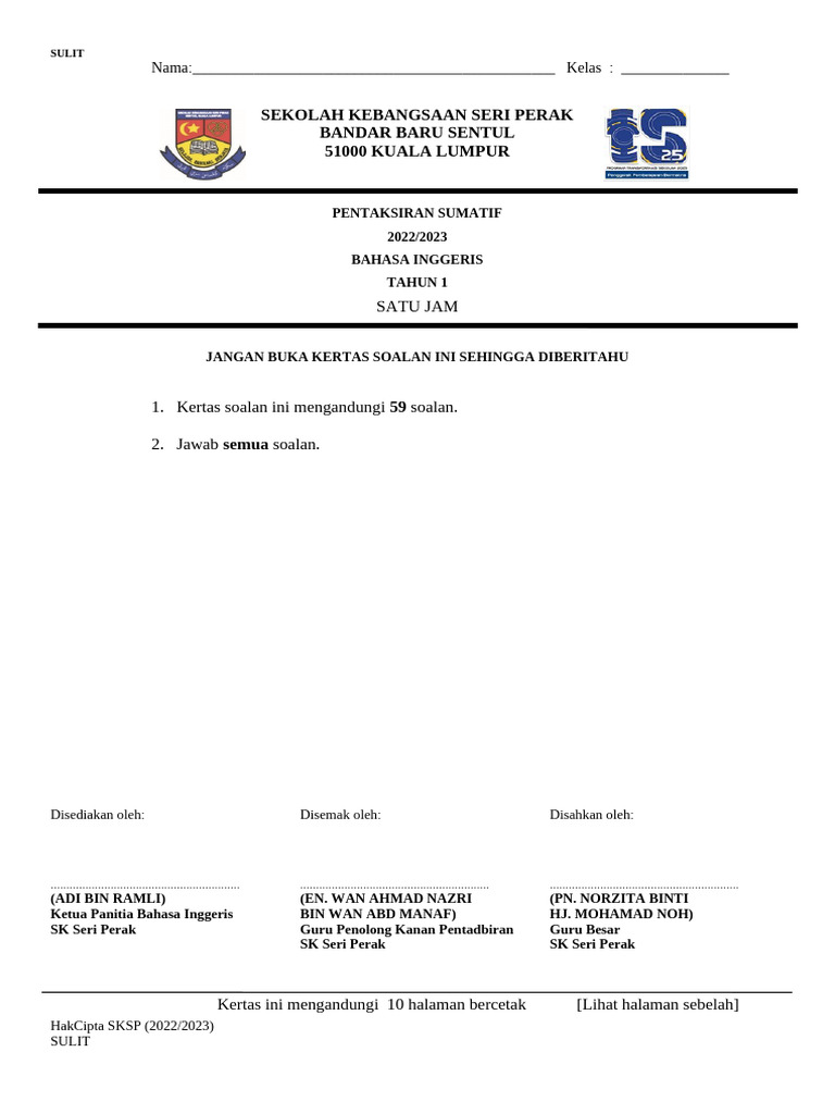 Cover Ujian Akhir 2022 | PDF