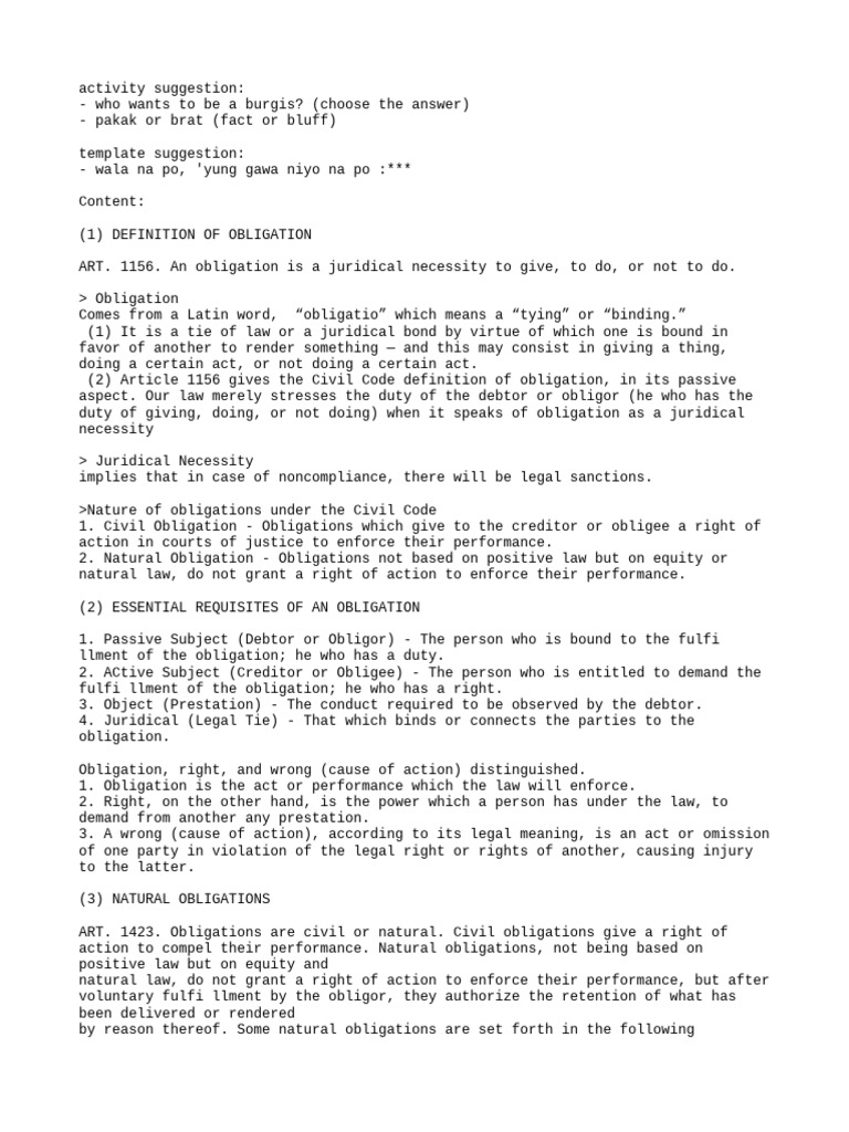 Oblicon Chapter 1 PPT Content | PDF | Negligence | Legal Liability