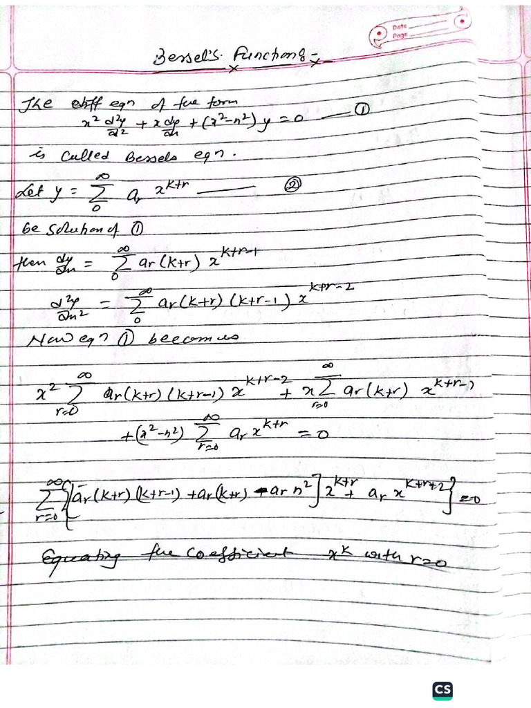 Bessel's Function | PDF