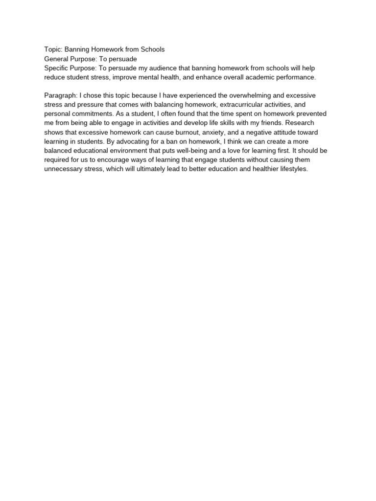 Persuasive Speech Purpose Statement | PDF