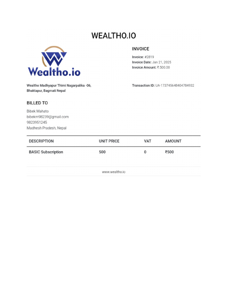 Spodenet Invoice | PDF