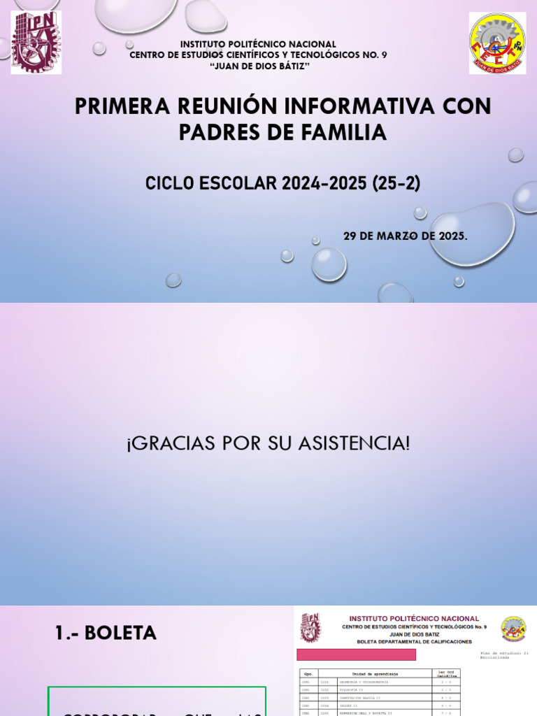 PRIMERA REUNIÓN INFORMATIVA CON PADRES DE FAMILIA 3 | PDF