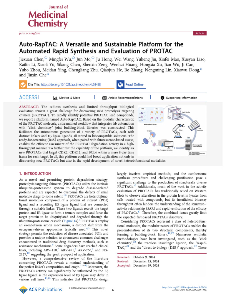 Chen Et Al 2025 Auto Raptac A Versatile and Sustainable Platform For ...