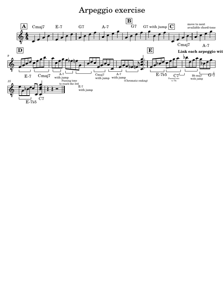 A Very Useful Arpeggio Exercise | PDF | Elements Of Music | Music Theory