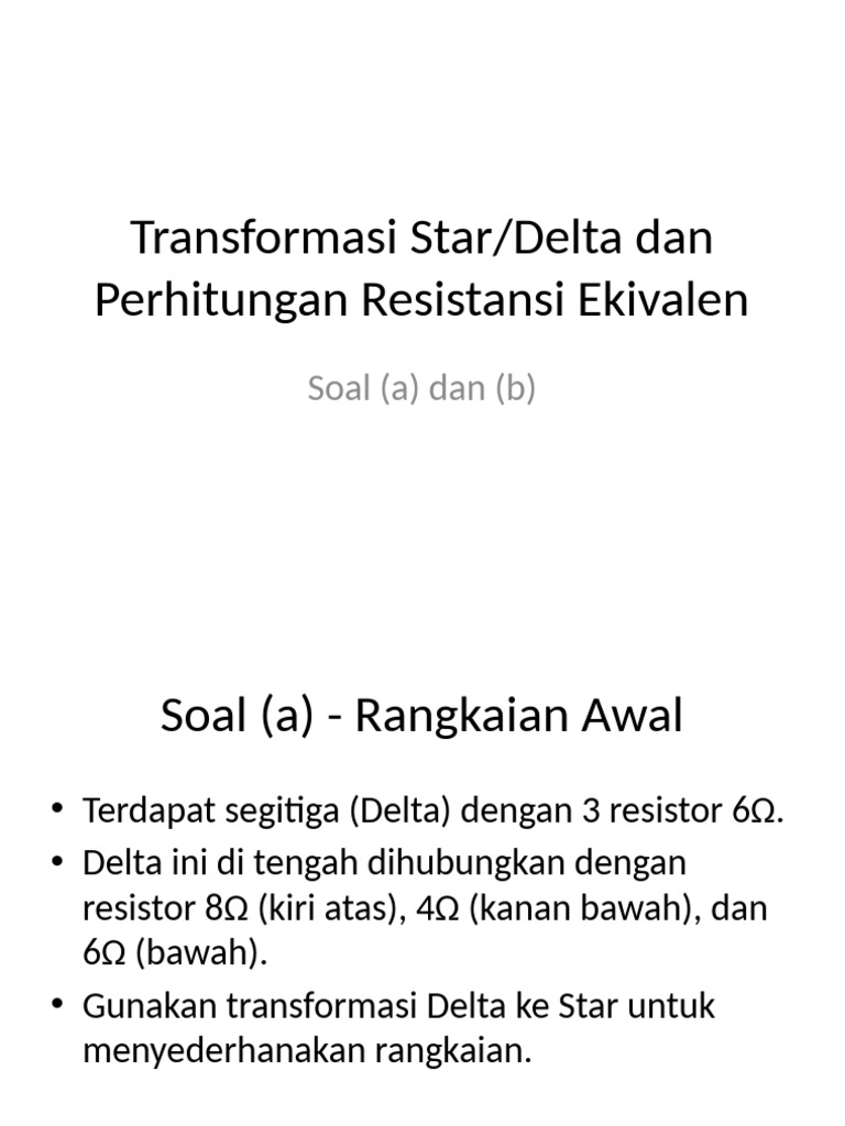 Transformasi Star Delta Rangkaian | PDF