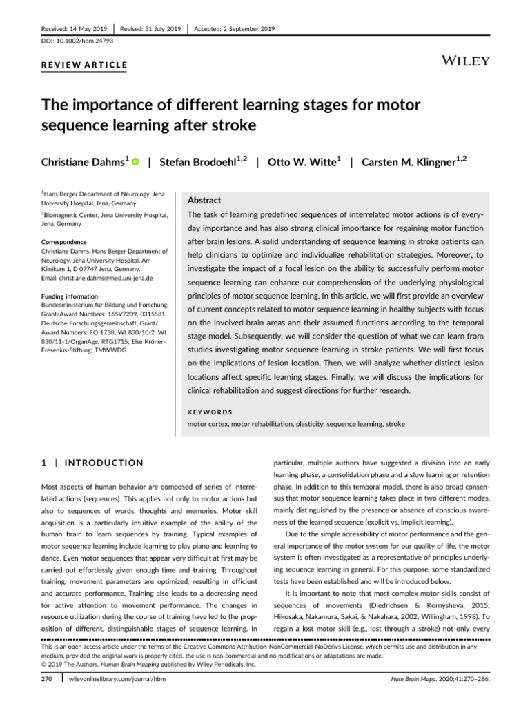 Dahms Et Al-2020-Human Brain Mapping | PDF | Cerebellum | Striatum