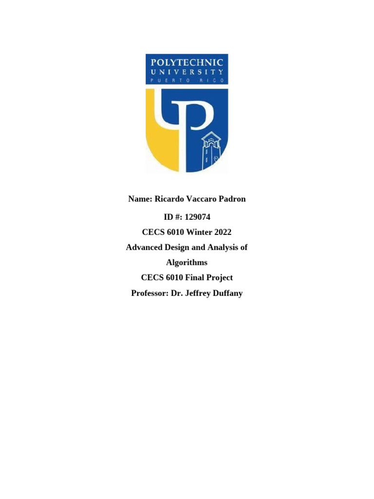 Final Project | PDF | Computer Programming | Applied Mathematics