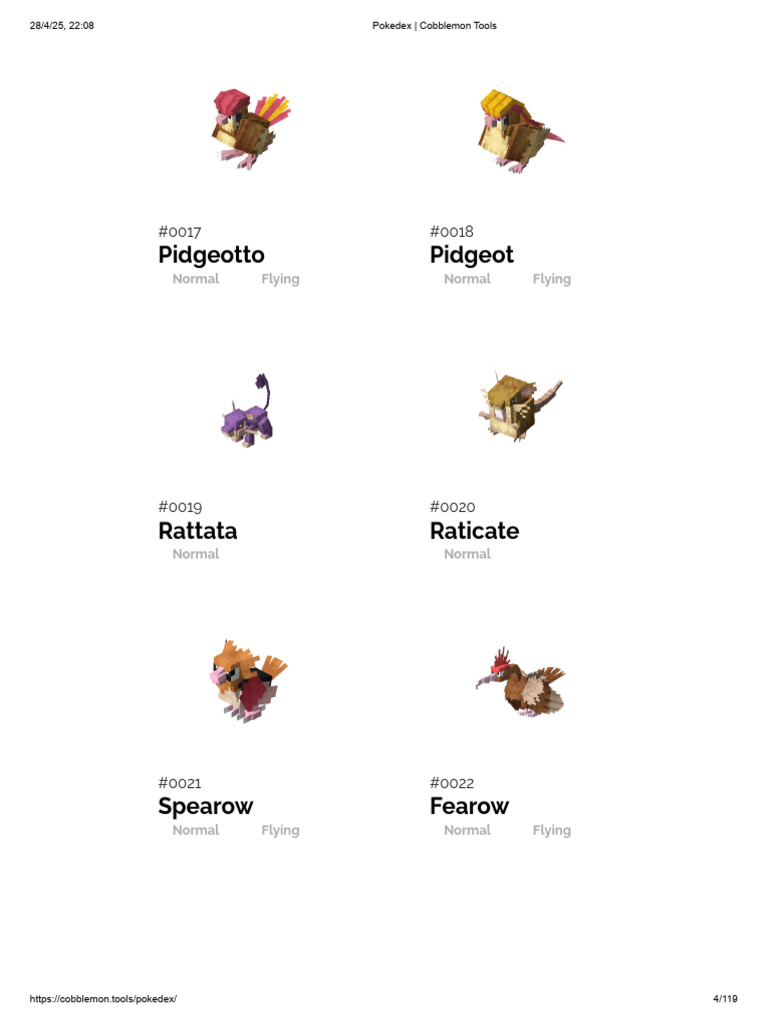 Pidgeotto Pidgeot: Normal Flying Normal Flying | PDF