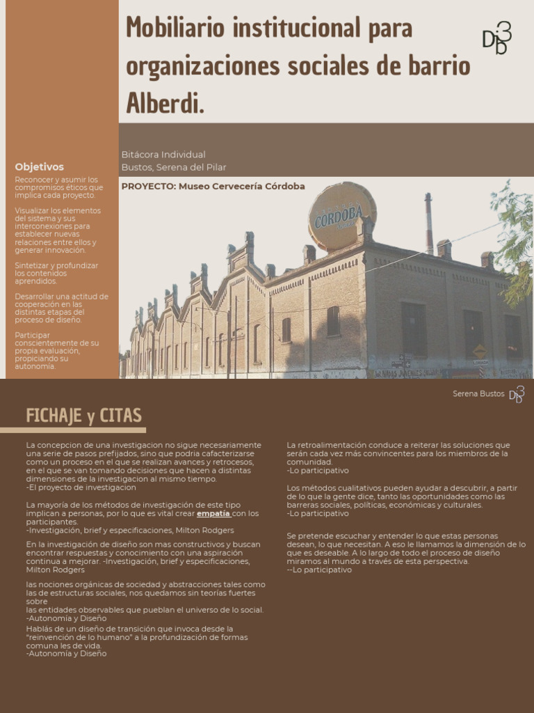 EEAP - Parte 1 - Bitacora Bustos-Serena - DI3B | PDF | Museo | Diseño