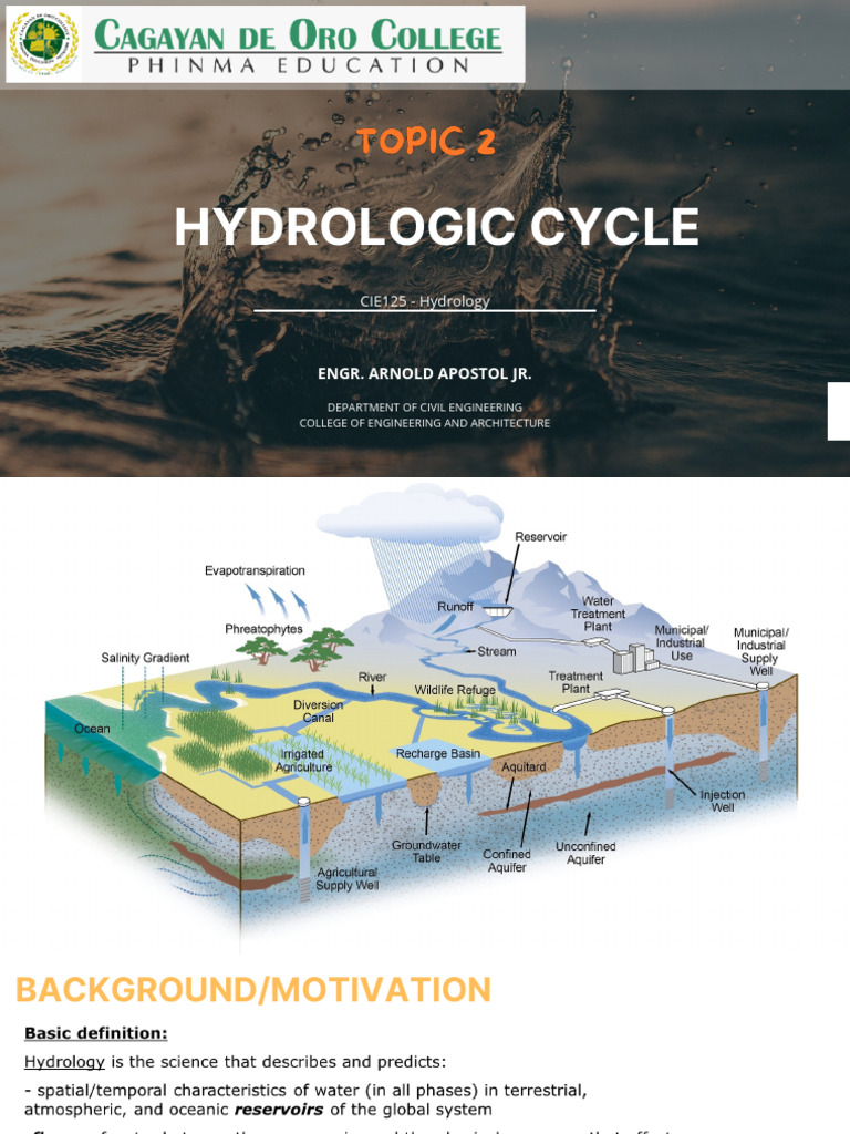 CIE125 Topic 2 Hydrologic Cycle | PDF | Water | Properties Of Water
