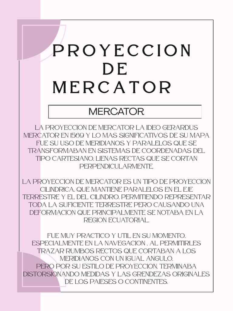 Proyección de Mercator: Historia y Uso | PDF