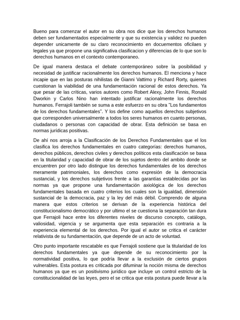 Luigi Ferrajoli | PDF | Derechos humanos | Derechos